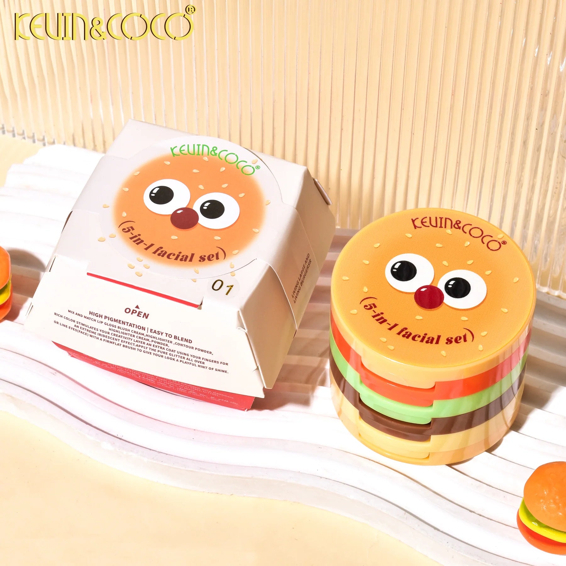 Hamburguesa de maquillaje 5 en 1 - Burgerlicious apilables .KEVIN & CO ...